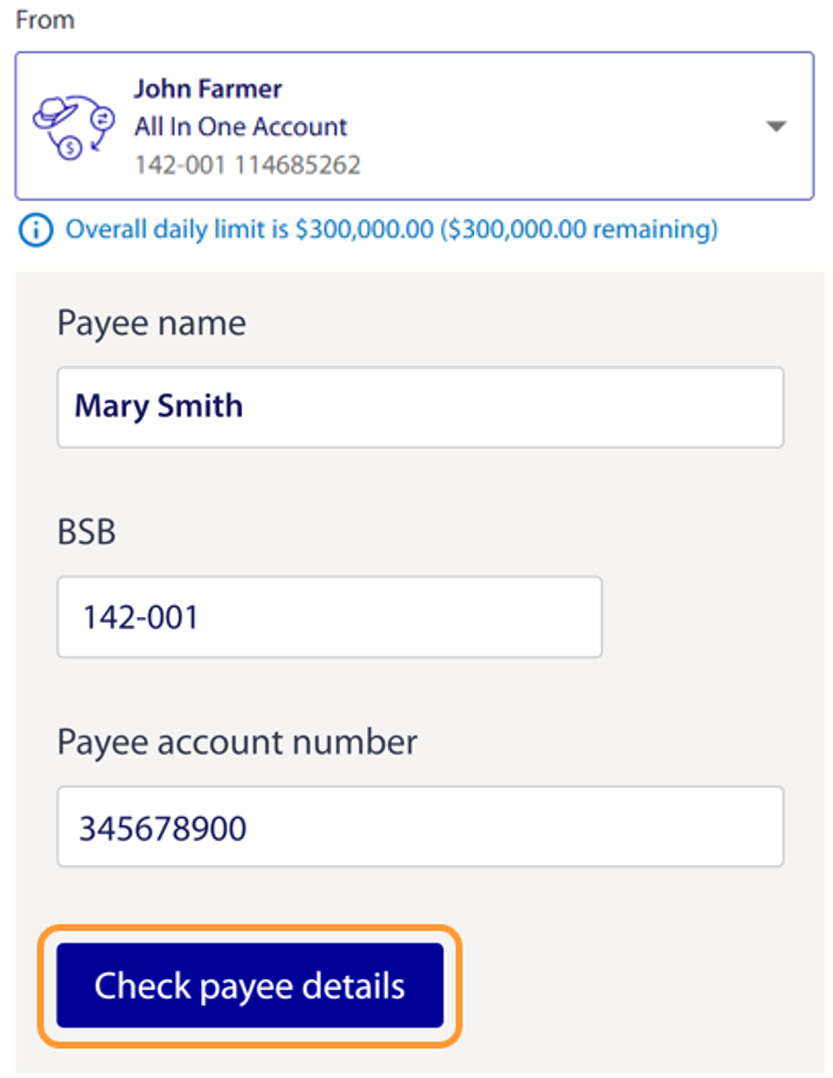 Confirmation of Payee