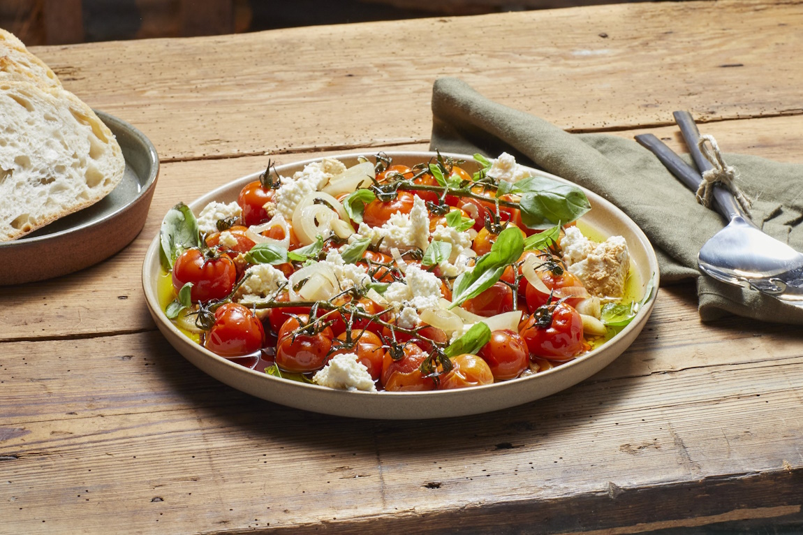 Confit Tomato Salad with Ricotta & Balsamic